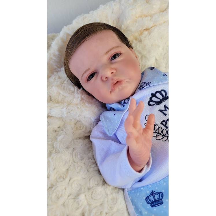 Bebê reborn menino recém nascido silicone com acessórios em Promoção ...