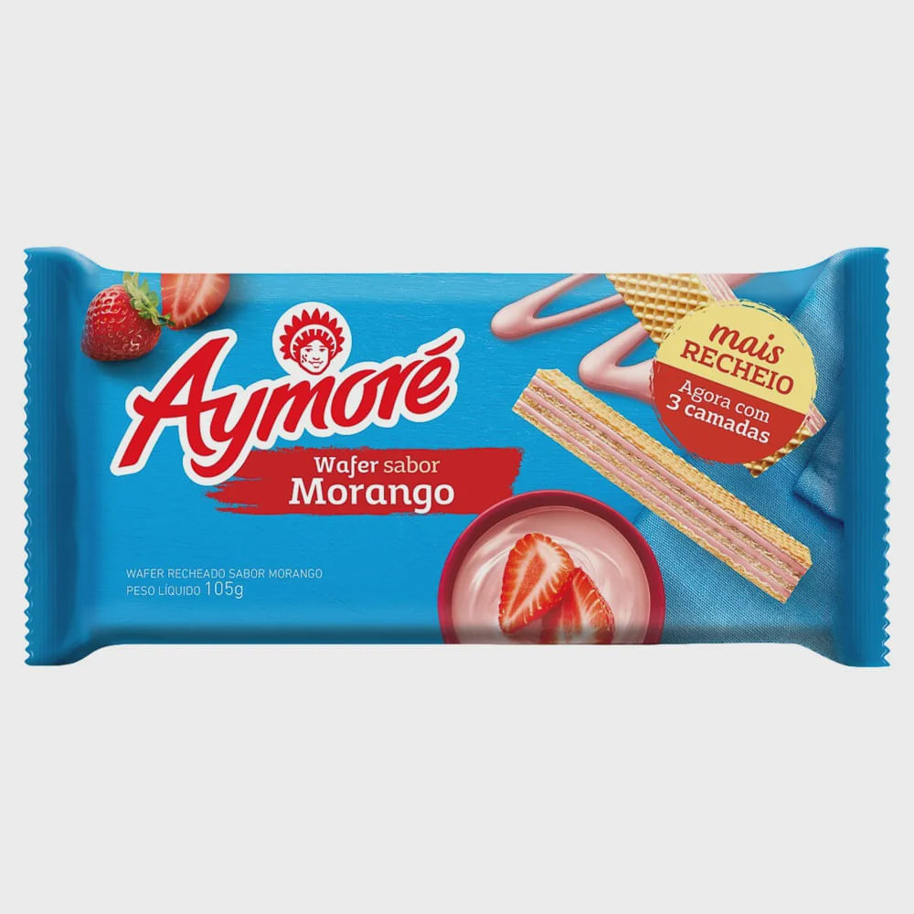 Biscoito Aymoré Wafer Sabor Morango com 105g em Promoção | Ofertas na ...