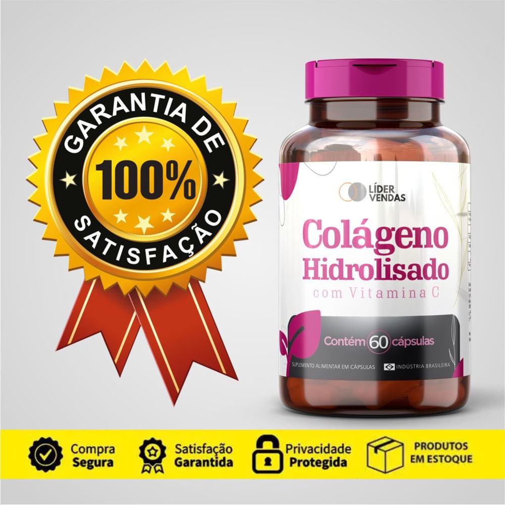 Colágeno Hidrolisado c/ vitamina c - 60 cáps em Promoção | Ofertas na ...