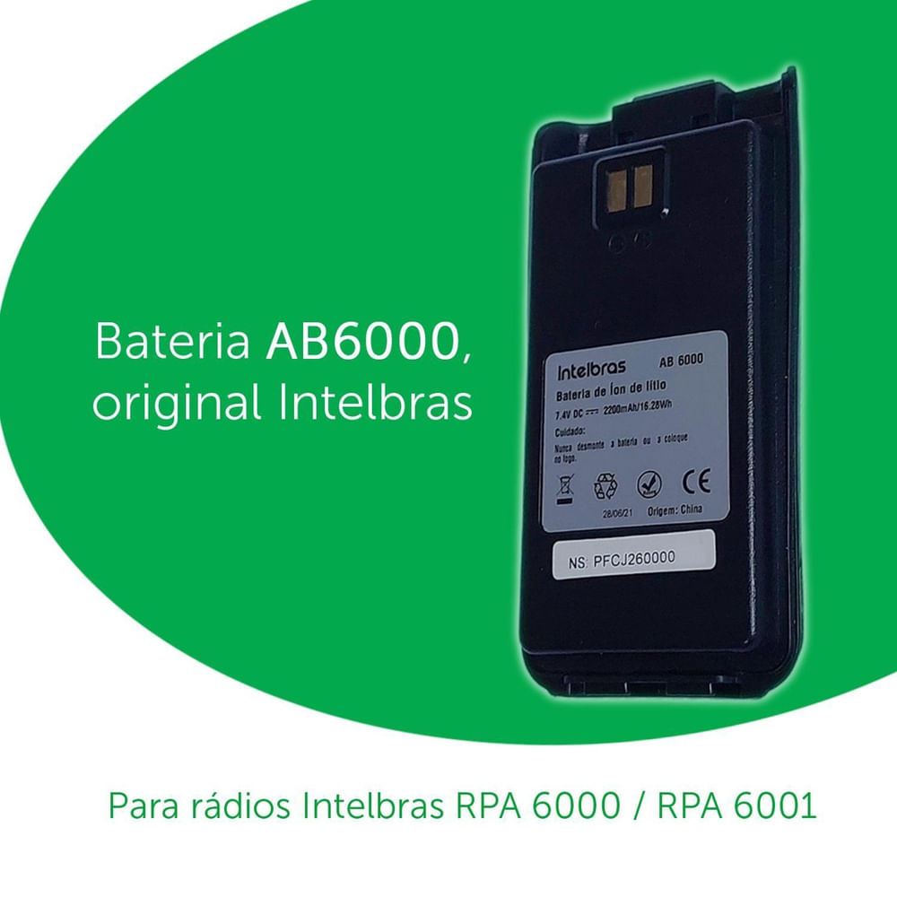 Bateria Radiocomunicador Ht Profissional Intelbras Rpa 6000 em Promoção ...