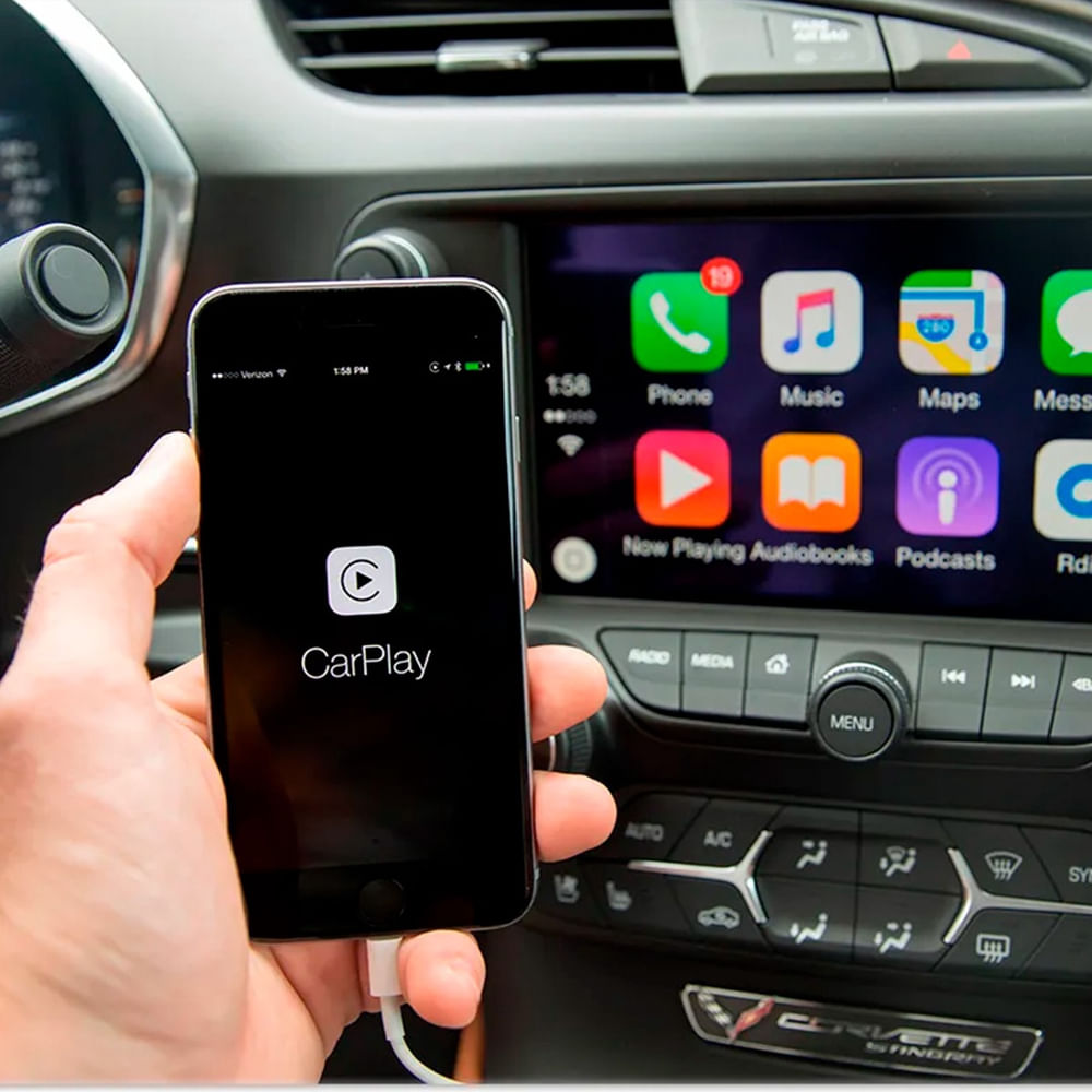Central Multimídia 7 MP5/BT CarPlay Android + Moldura Black Piano Hilux ...