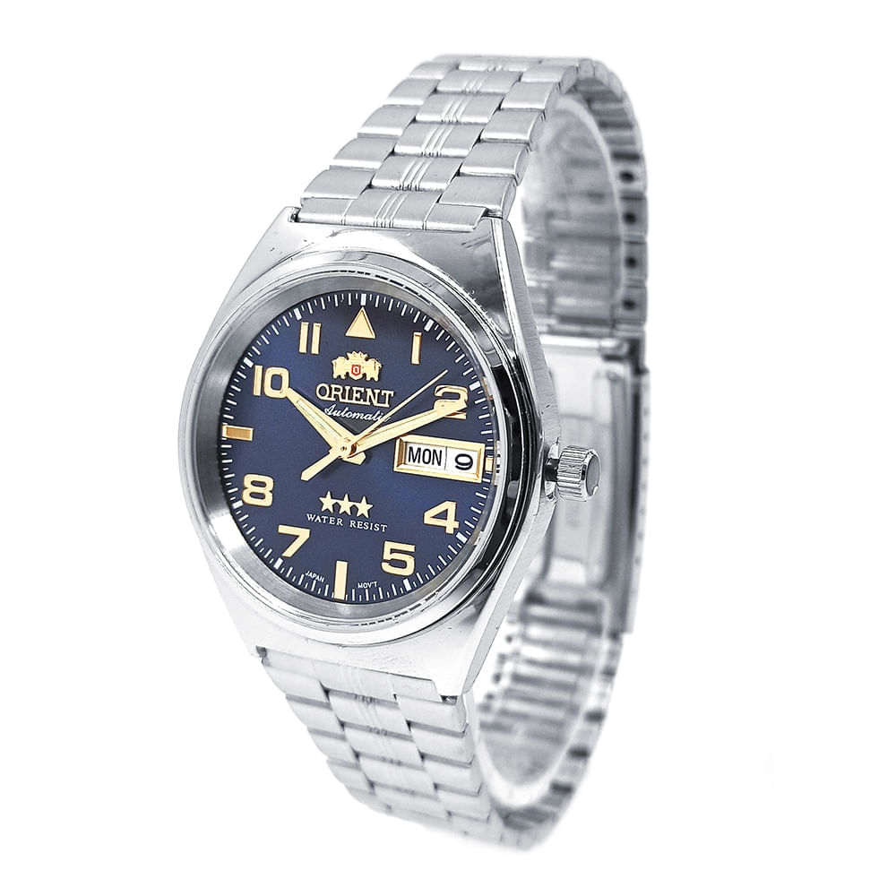 Relógio orient Automático masculino azul 469SS083F D2SX em Promoção ...