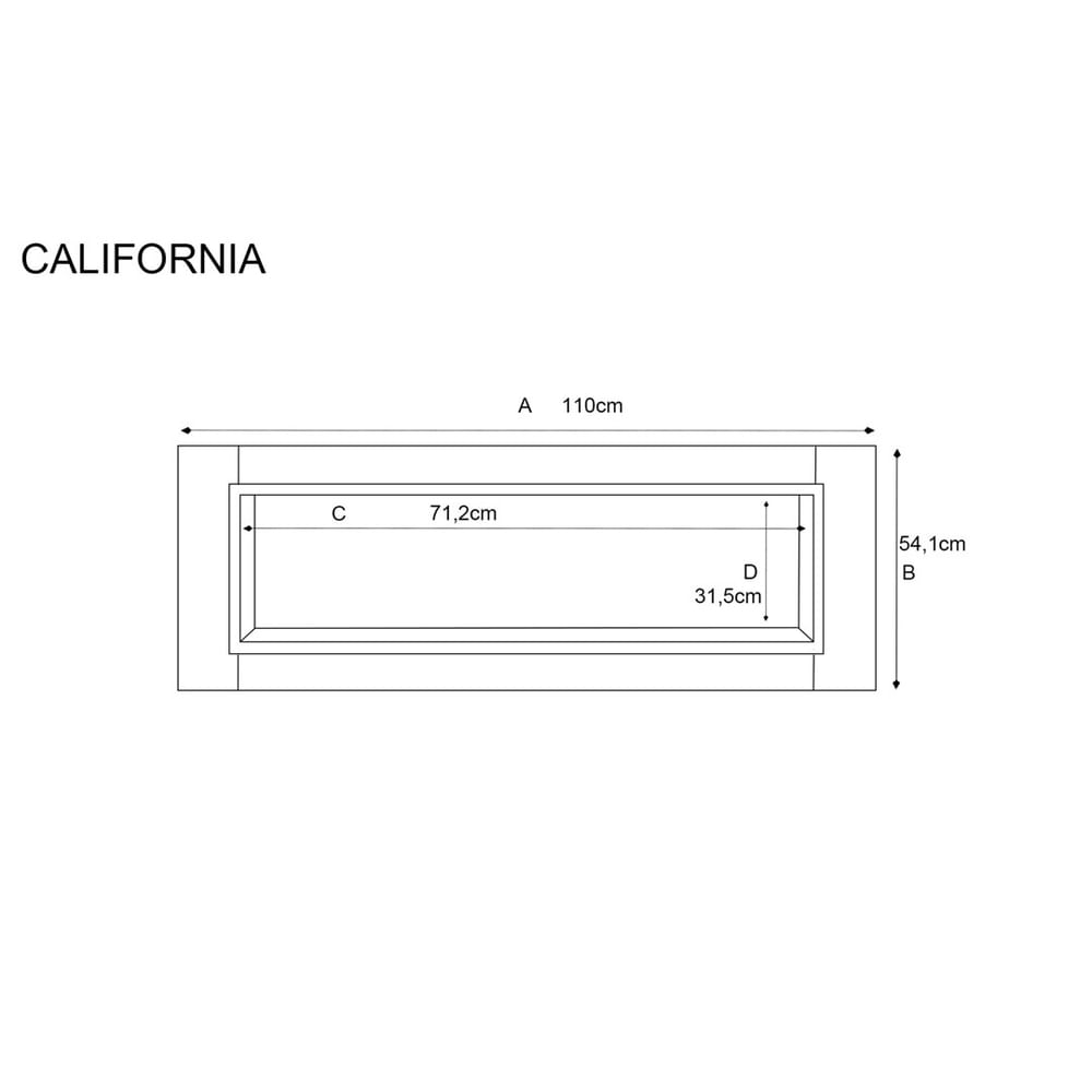 Lareira Ecológica a Álcool De Parede Wgrif California (Embutir ou ...