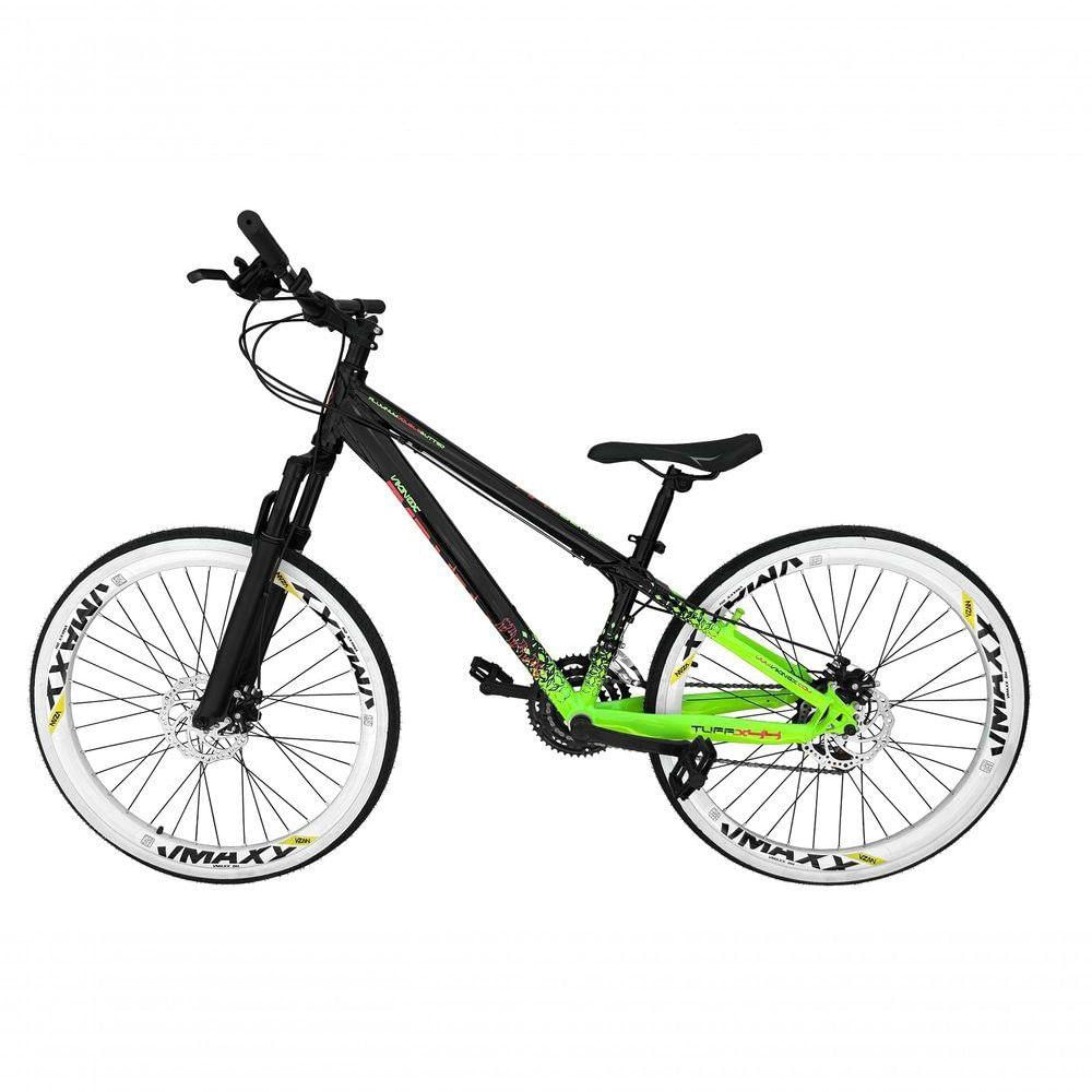 Bicicleta Aro 26 Vikingx Tuff X44 Preto-verde 21v Alumínio Freio A ...