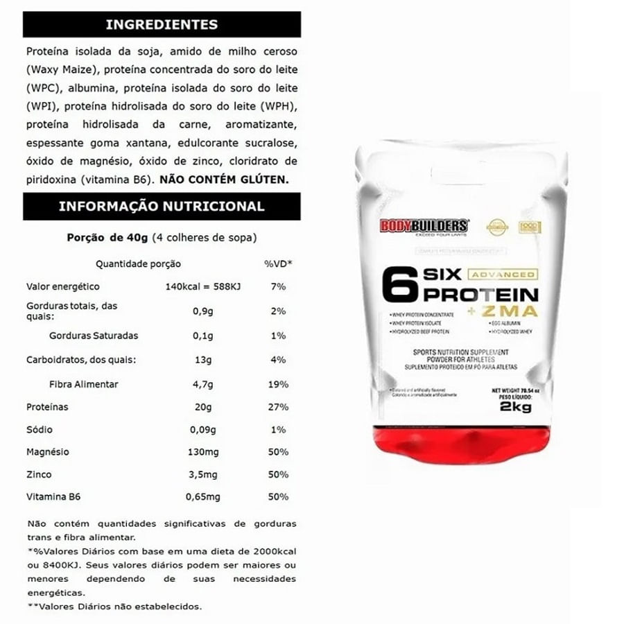 6 Six Protein whey protein Blend proteico whey protein Blend proteico ...