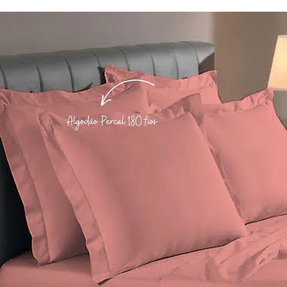 Par De Fronhas Com Abas Algodão Percal 180 Fios 70Cm X 50Cm em Promoção ...