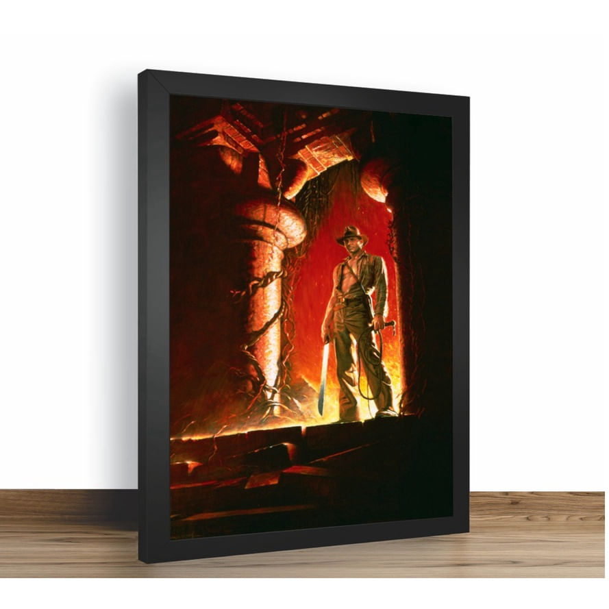 Quadro decorativo emoldurado indiana jones e o templo de doonPara sala ...
