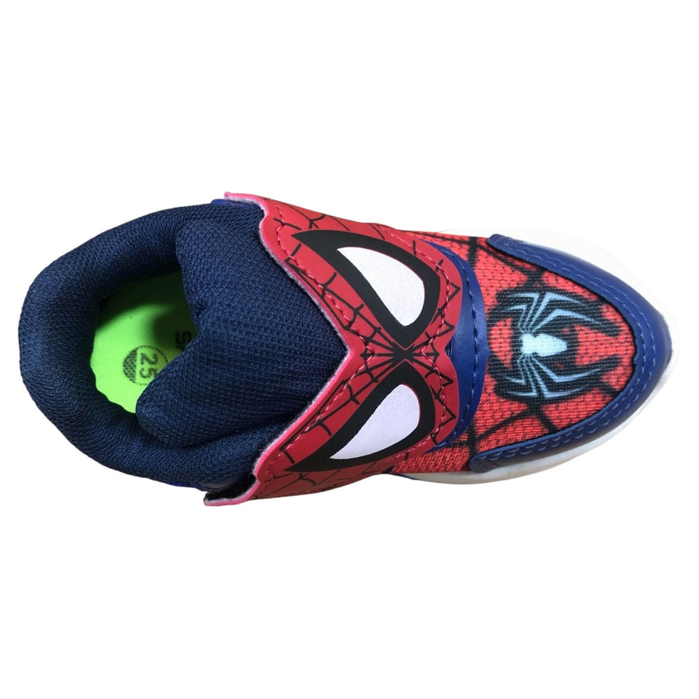 Tênis Infantil Menino Personagem Teia Aranha Luz que Pisca Confortável ...
