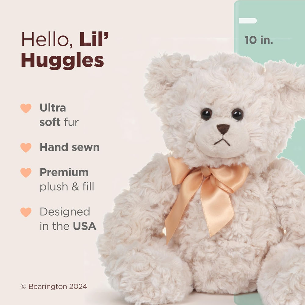 Bearington Baby Huggles Cremoso Branco Pelúcia Animal Ursinho de ...