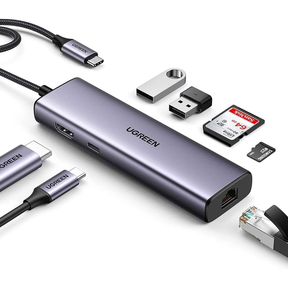 Adaptador Hub Usb C 7 Em 1 Hdmi 4K 60Hz Rj45 Dex Sd Pd 100W em Promoção ...