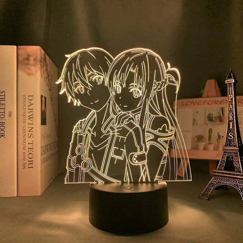 Anime Sword Art Online Kirito En Asuna Lamp Cool 3d Illusio em Promoção ...