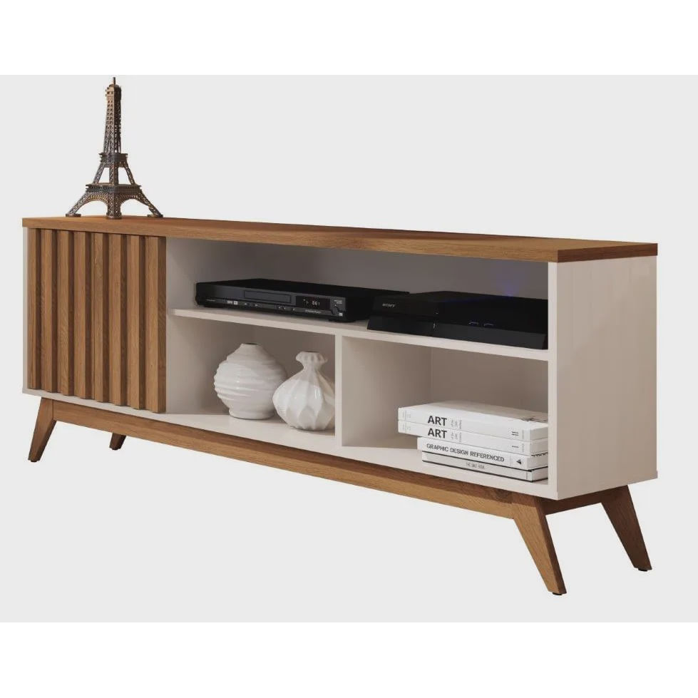 Rack / Bancada mal 1.36m Estilo Retrô com Pés em Madeira e Acabamento ...