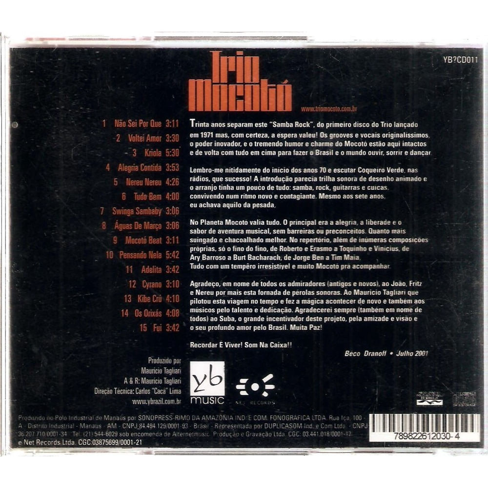 Cd Trio Mocotó - Samba Rock em Promoção | Ofertas na Americanas ...