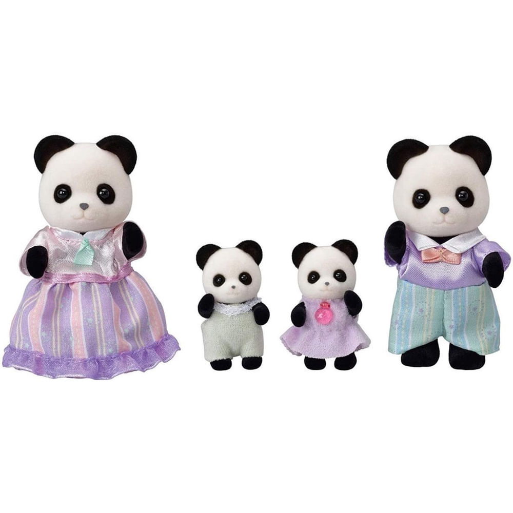 Sylvanian Families Família Dos Pandas Graciosos Epoch 5529 em Promoção ...