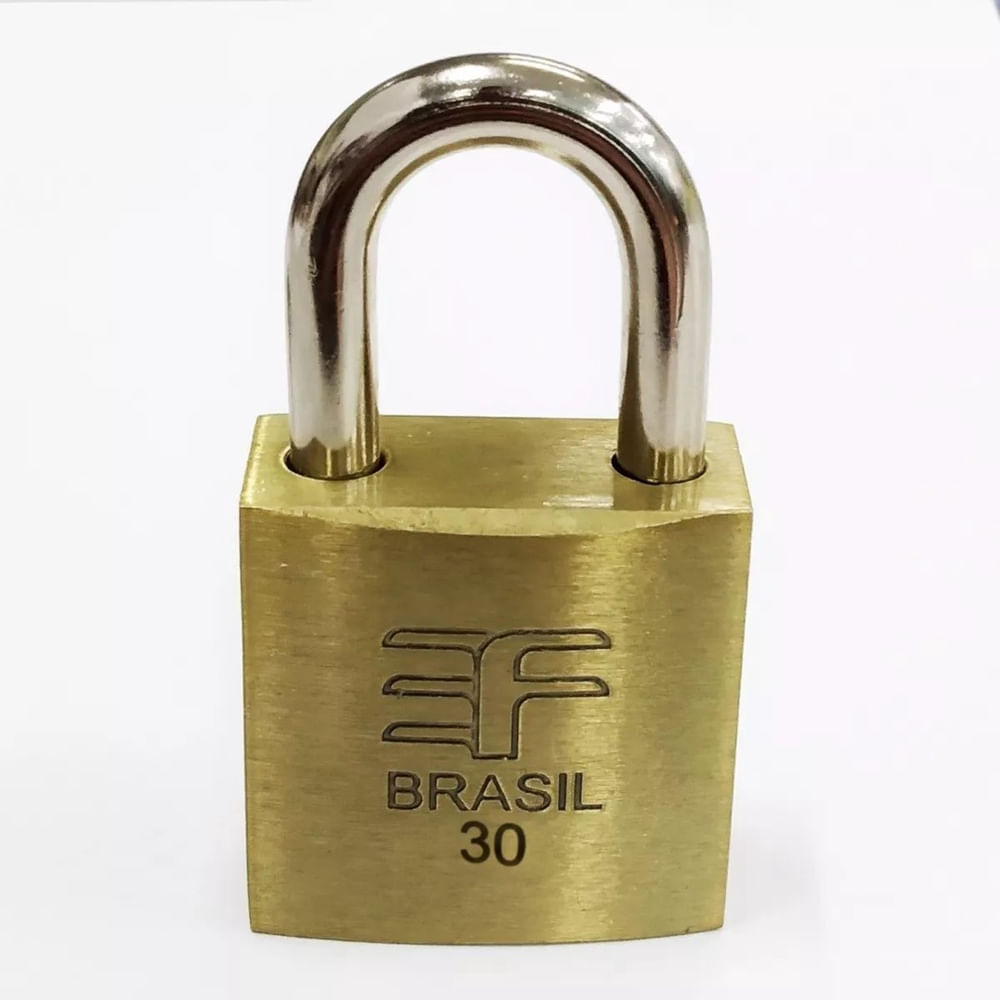 Cadeado 3f Armário Mala Bicicleta Janela Latão Maciço 30mm Cor Dourado ...