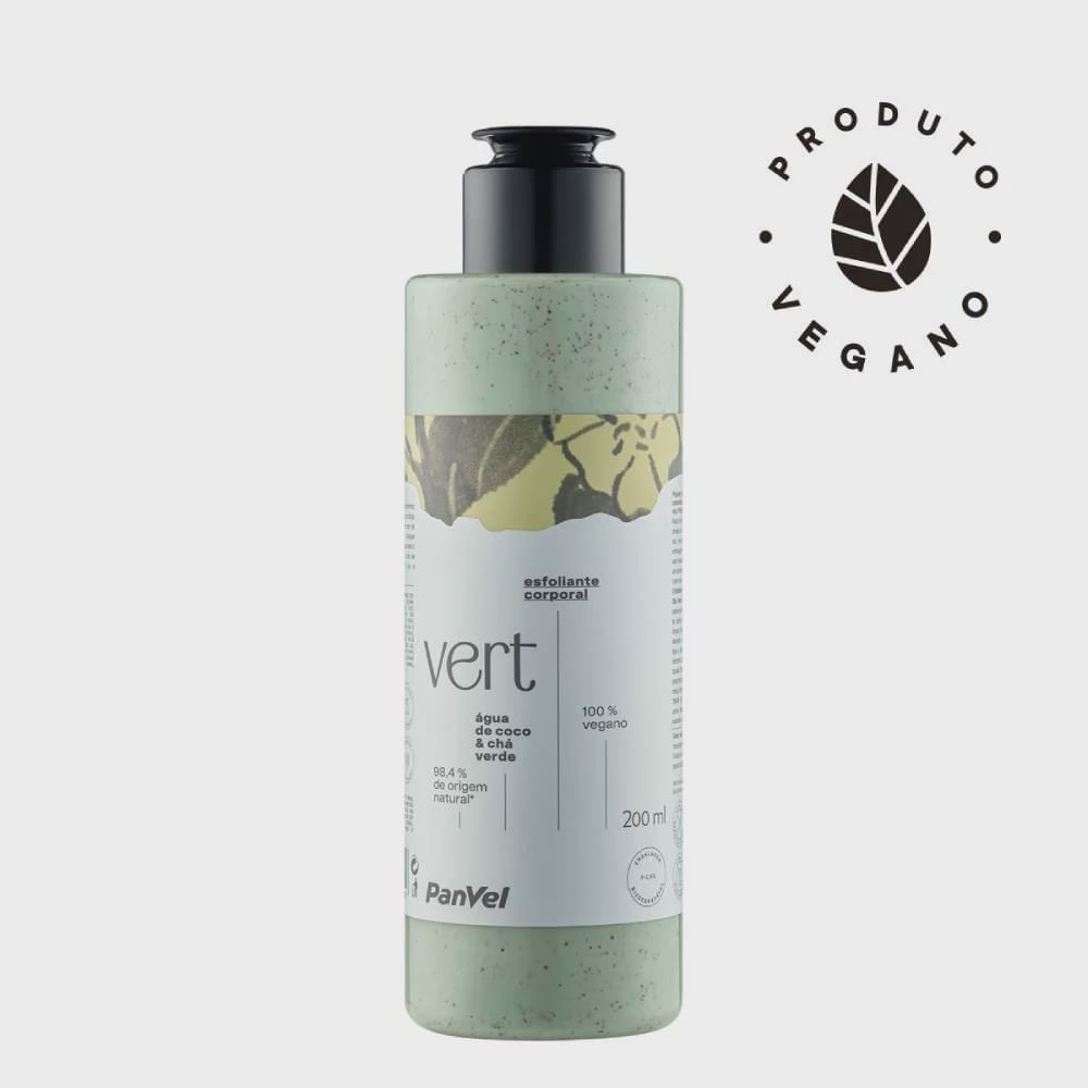 Esfoliante corporal panvel vert água de coco chá verde 200ML em ...