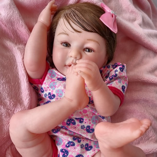 Bebe Reborn Menina Cabelo Fio a Fio Baby em Promoção | Ofertas na ...