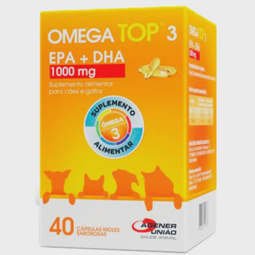 Ômega Top 3 1000mg 40 Cápsulas - Agener União em Promoção | Ofertas na ...