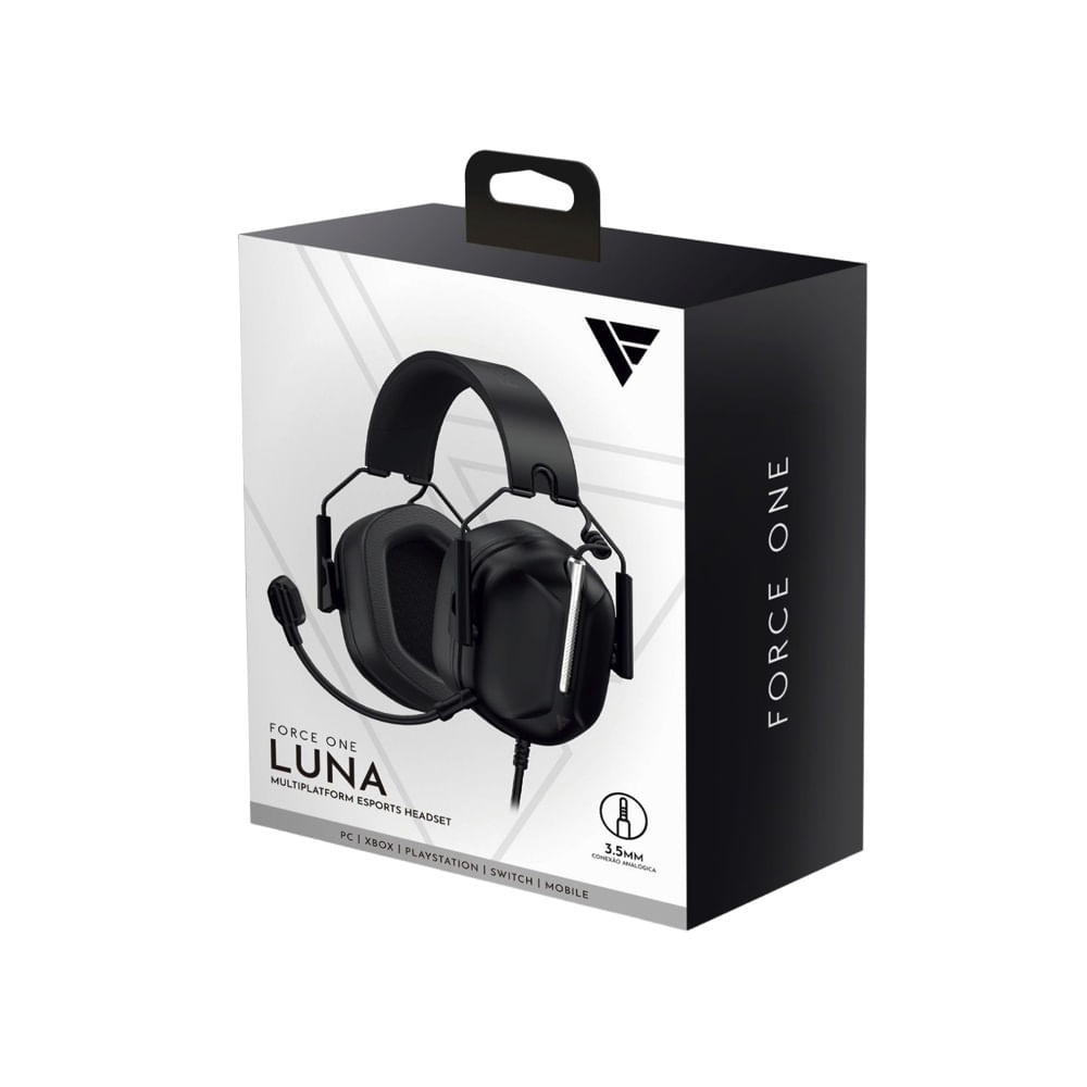Headset Gamer Luna Driver 50mm P3 fr.au.lu.01 - Force One em Promoção ...