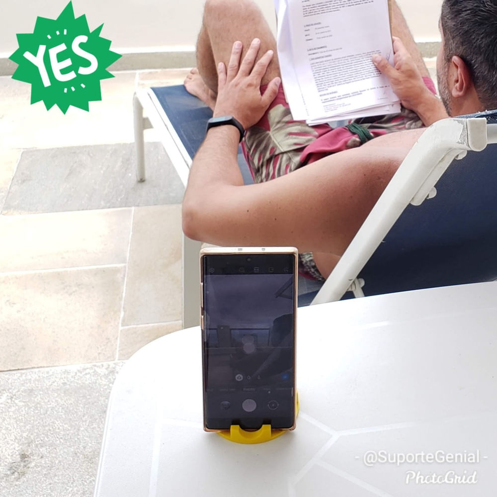 Suporte Genial Universal De Mesa Para Celular Tablet Laranja em ...