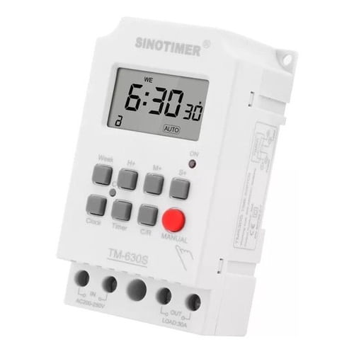 Timer Digital Programador Horario Tm630a 127v 30a Din/painel em ...