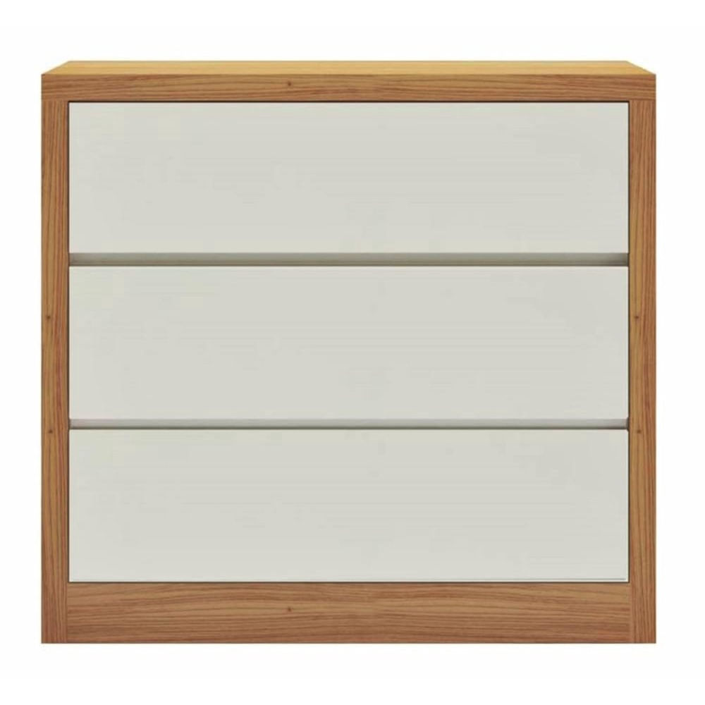 Comoda Lyra com 3 Gavetas cor Freijo com Off White 90 cm (larg) - 55774 ...