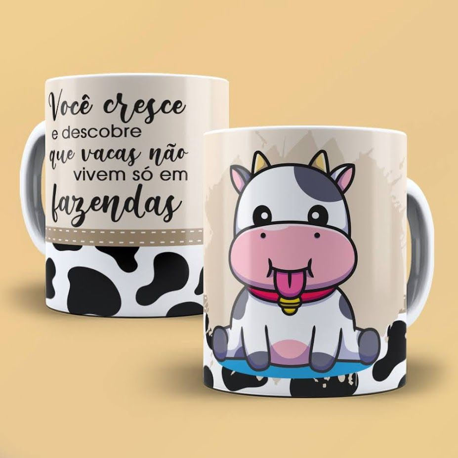 Caneca Vaca Louca Divertida Meme Sincera em Promoção | Ofertas na ...
