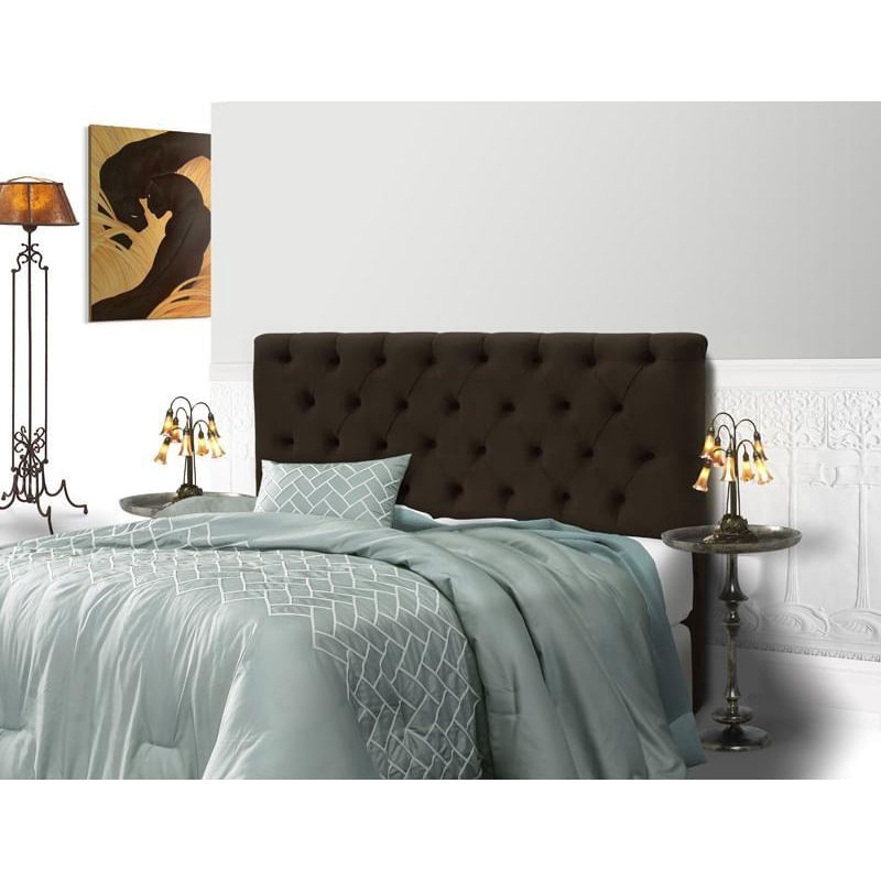 Cabeceira Embaixatriz Plus King Size 1950mm Suede Chocolate - Simbal em ...
