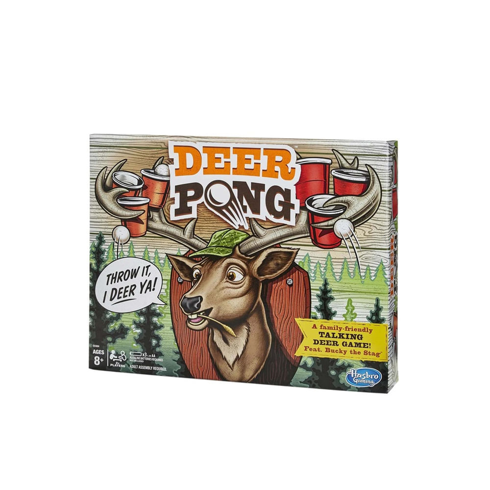 Jogo Deer Pong Hasbro Gaming Talking Deer Head com música em Promoção ...