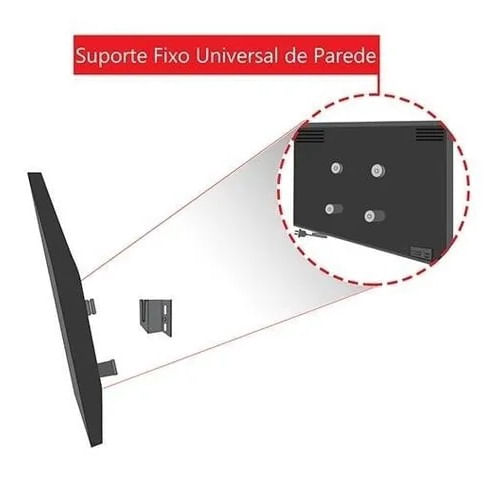 Suporte Fixo Tv Televisão Monitor Led Lcd 20 24 32 40 42 50 55 ...