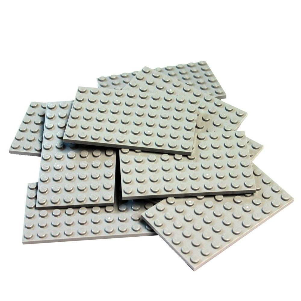 Peças lego: cinza claro (cinza médio) 6x10 placa x10 em Promoção ...