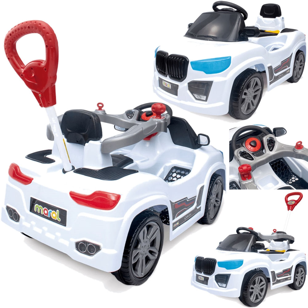 Carrinho de Passeio e Pedal Infantil Maral bm Car Branco em Promoção ...