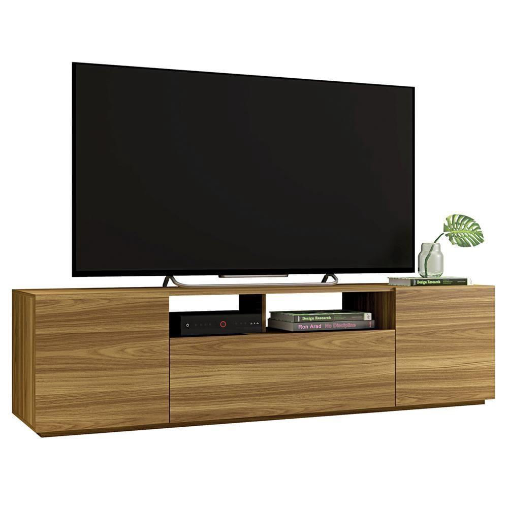 Bancada Rack Para Tv Até 75 Polegadas Madeira 180 Cm Caemmun em ...