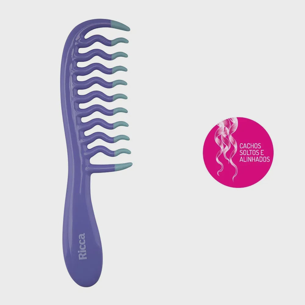 Ricca Pente Cachos e Ondas Roxo ref 576 em Promoção | Ofertas na Americanas