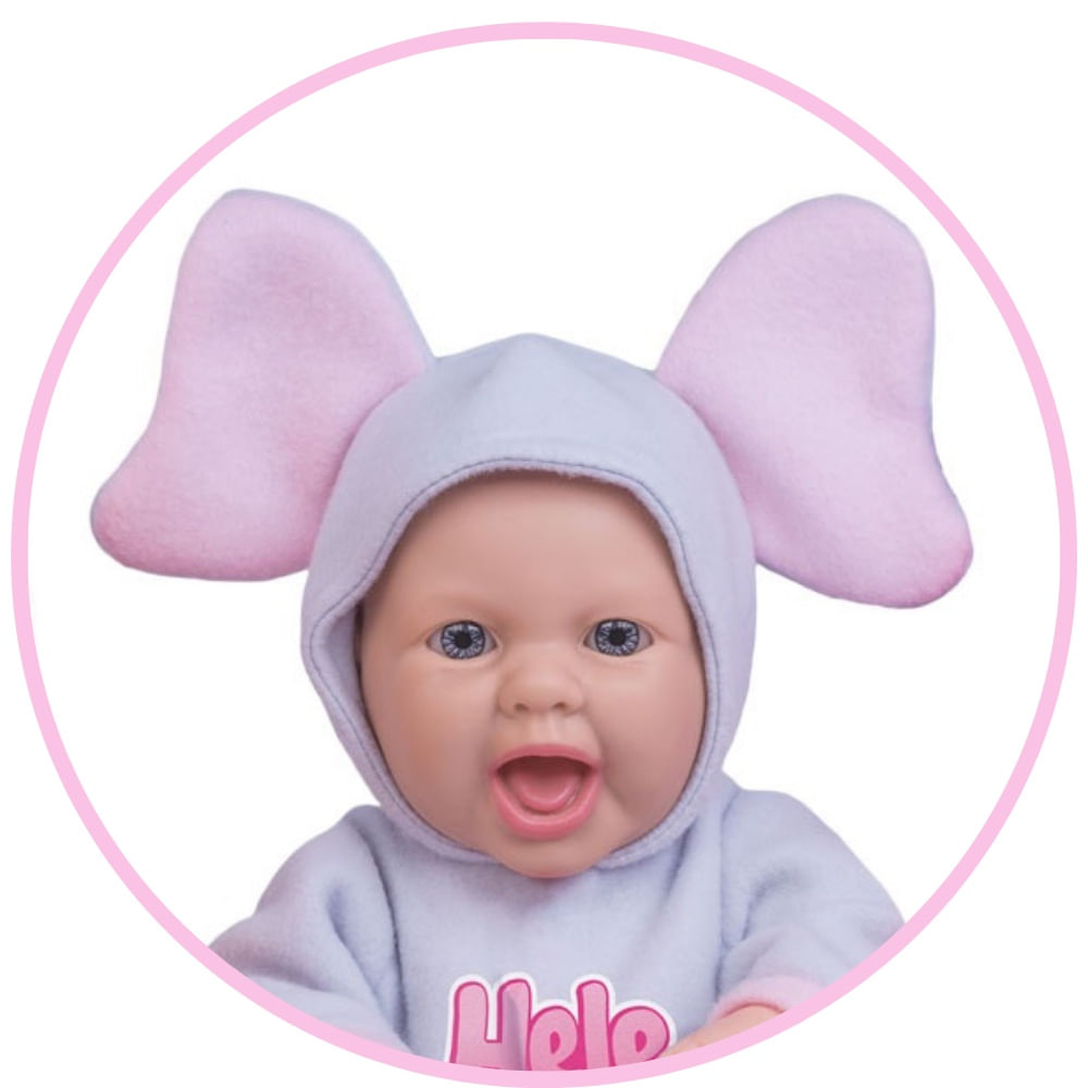 Boneca Bebe Reborn Coleção de Elefante Cotiplás 2375 em Promoção ...