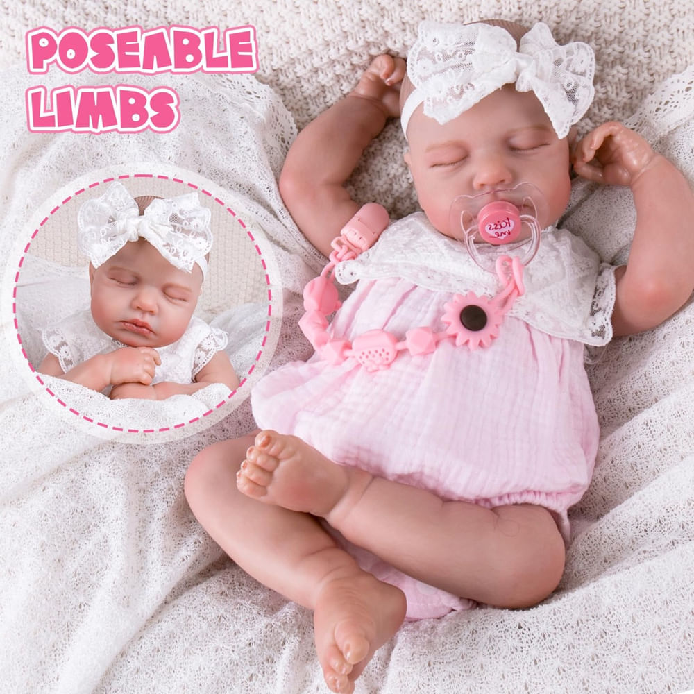 Boneca Aori Lifelike Realistic Realistic Reborn 20 Sleeping Girl em ...