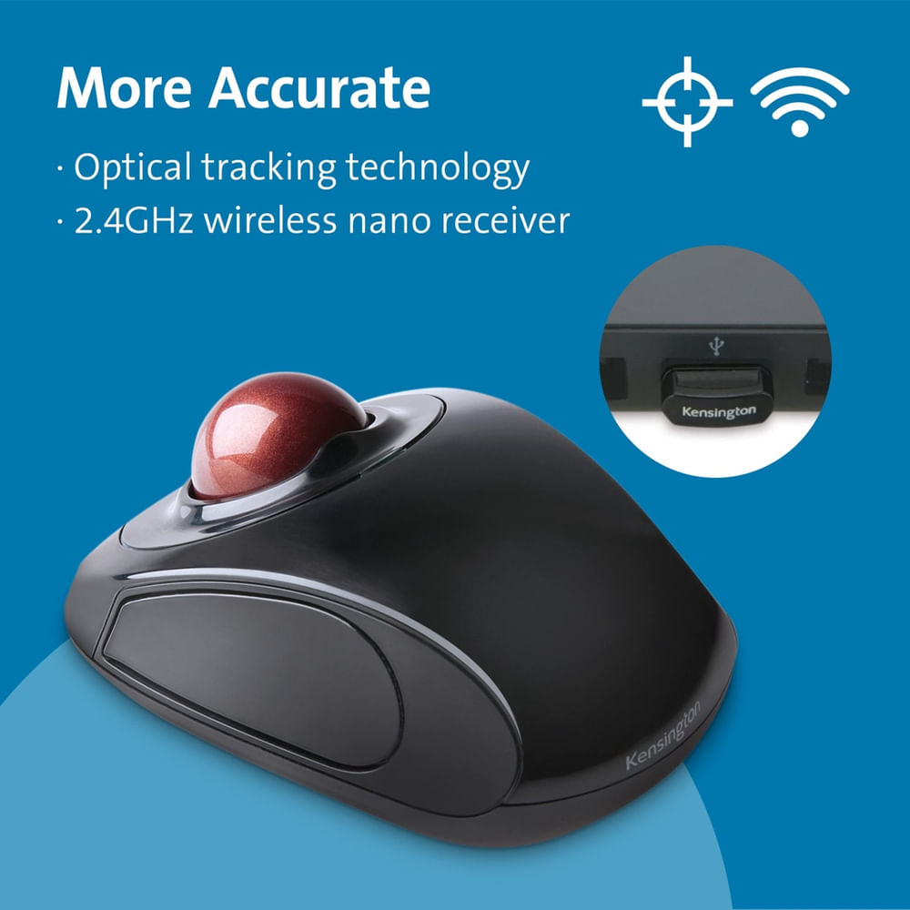 Kensington Orbit Wireless Trackball Mouse com toque de rolagem ...