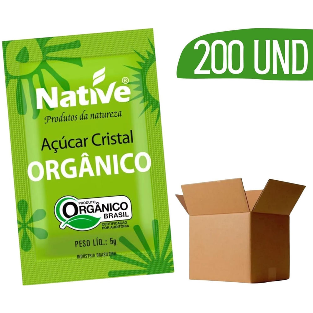 Açucar Em Sache Organico Native Cristal 5G - 200 Sachês em Promoção ...