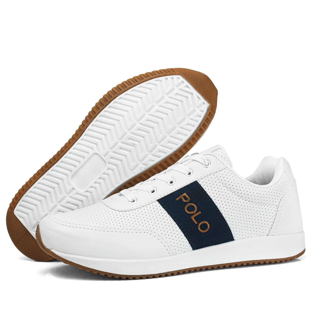 Tênis Polo Masculino Estilo Fino Kit Carteira + Relogio Conforto em ...