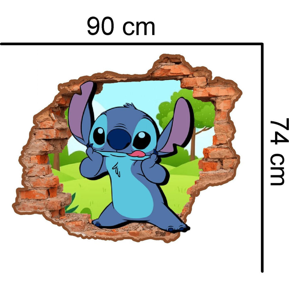 Adesivo De Parede Buraco Falso Stitch Mod 01 em Promoção | Ofertas na ...