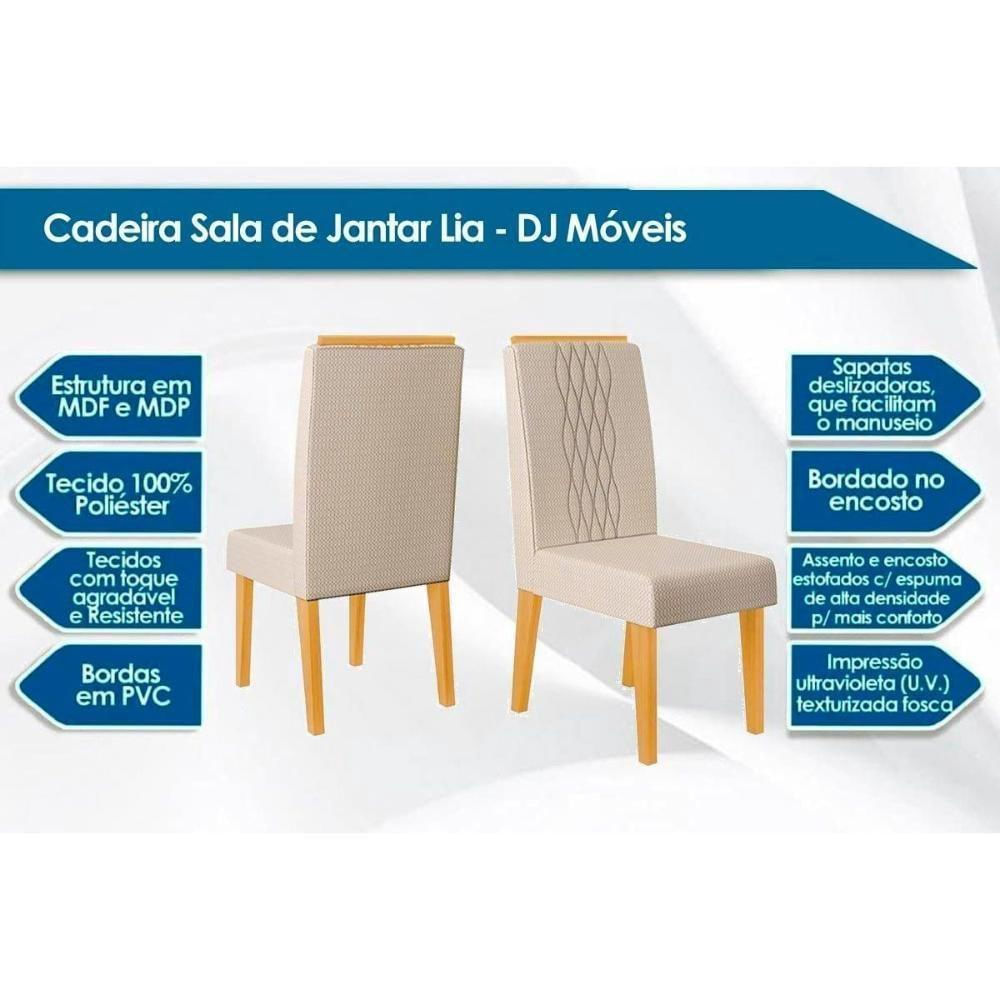 Sala De Jantar Completa Rouge Tampo Madeirado c- Vidro 136x90cm E 4 ...