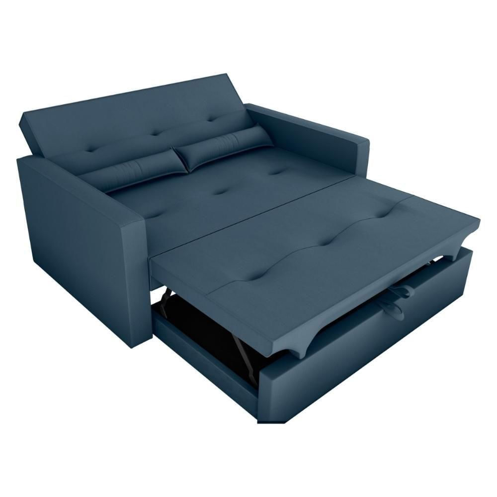 Sofá Cama 2 Lugares 140cm Anne Suede Petróleo Matrix Suede Petróleo em ...