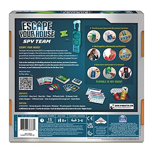 Escape Room The Game, Escape Your House: Spy Team Fun Strategy Family ...