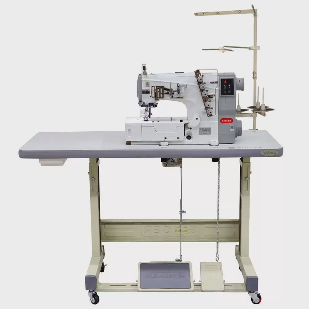 Máquina de Costura Industrial Galoneira Singer 514G-364-41E Completa ...
