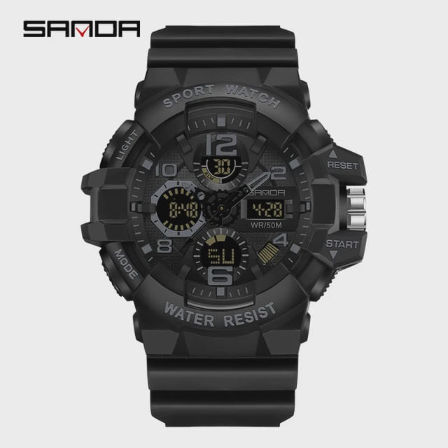 Relógio Masculino Sanda 3168 Militar Shock Tatico Original em Promoção ...