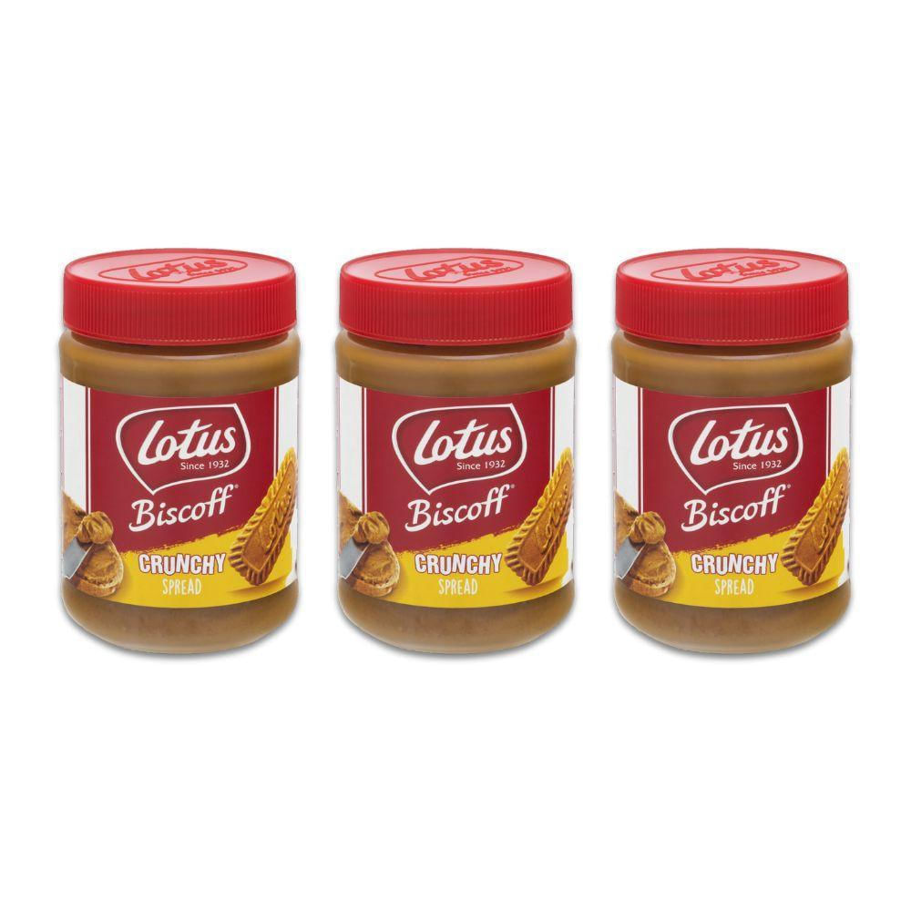 Pasta Belga Biscoito Lotus Biscoff Crunchy Kit 3 Potes 400G em Promoção ...