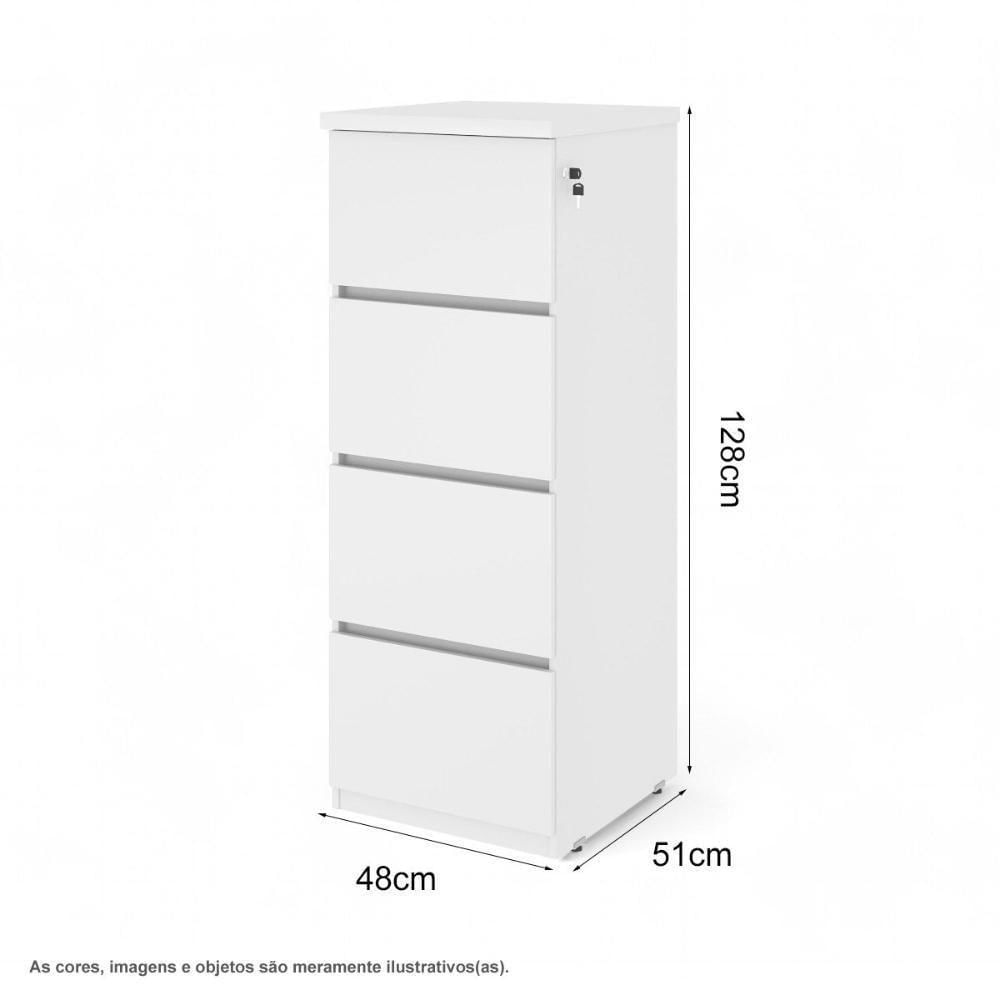 Gaveteiro Arquivo 04 Gavetas Línea Cinza em Promoção | Ofertas na ...