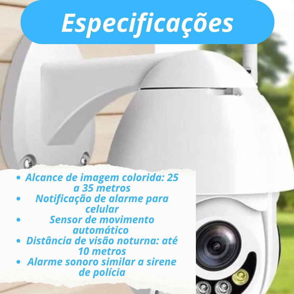 Câmera Wifi Externa Full Hd Detecção Movimento - Segurança em Promoção ...