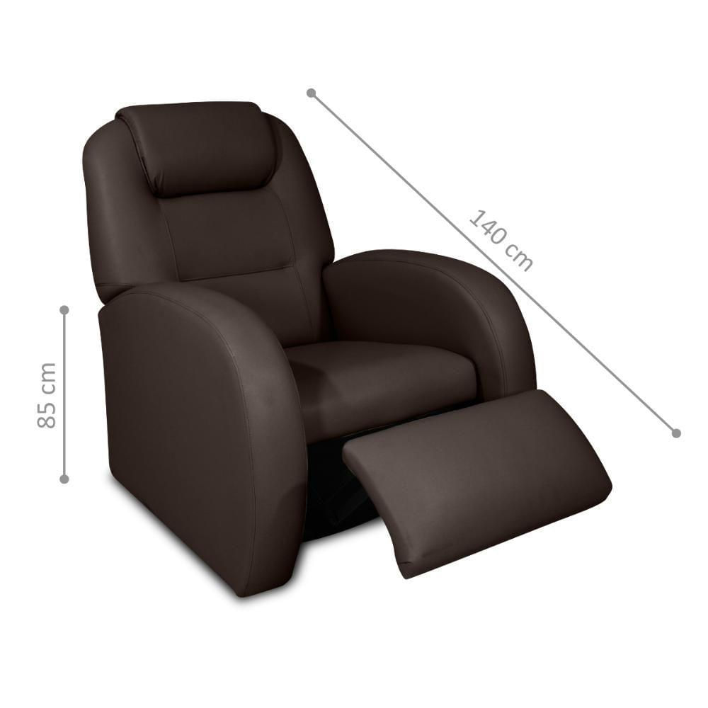 Poltrona Para Sala Reclinável Larry Sintetico Marrom em Promoção ...