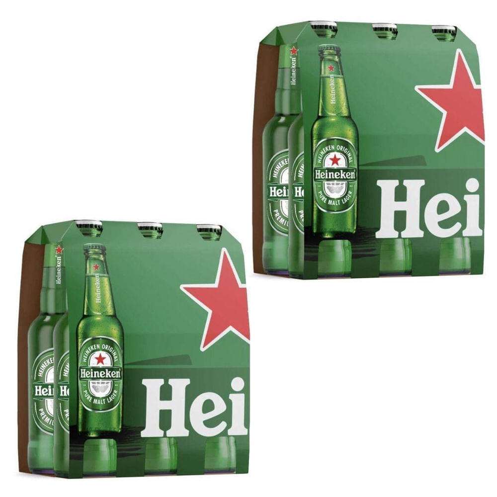 Cerveja Heineken Lager Long Neck 330Ml - 12 Unidades em Promoção ...
